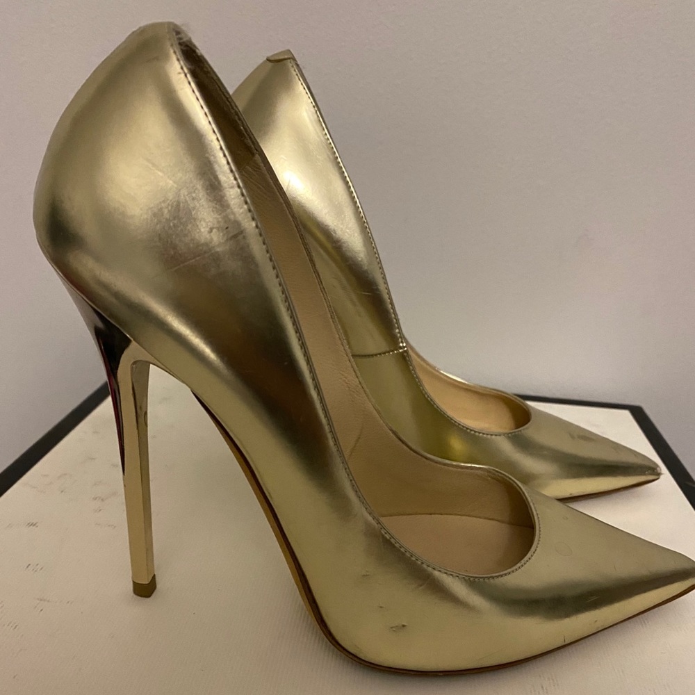 Jimmy Choo Gold Anouk Pump - Gem